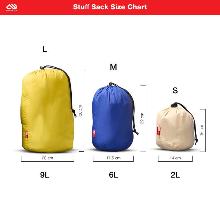 Find Stuff Sacks at Adventure Worx for organizing items